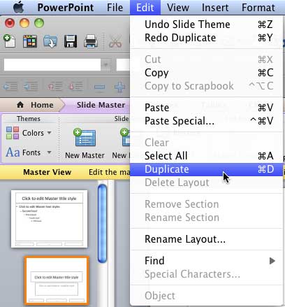 Duplicate, Rename, and Edit Slide Layouts in PowerPoint 2011 for Mac | Mac PowerPoint Tutorials