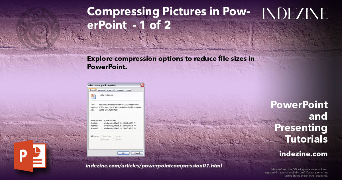 Compressing Pictures in PowerPoint - 1 of 2