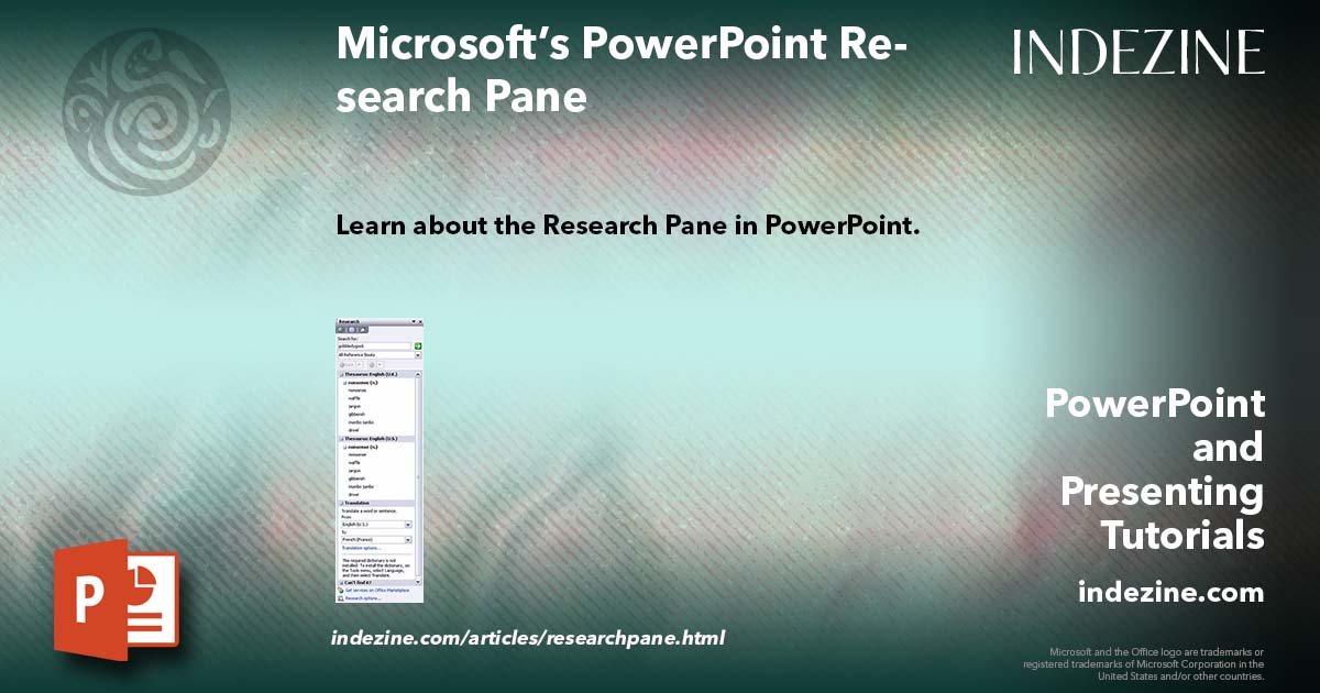 Microsoft's PowerPoint Research Pane