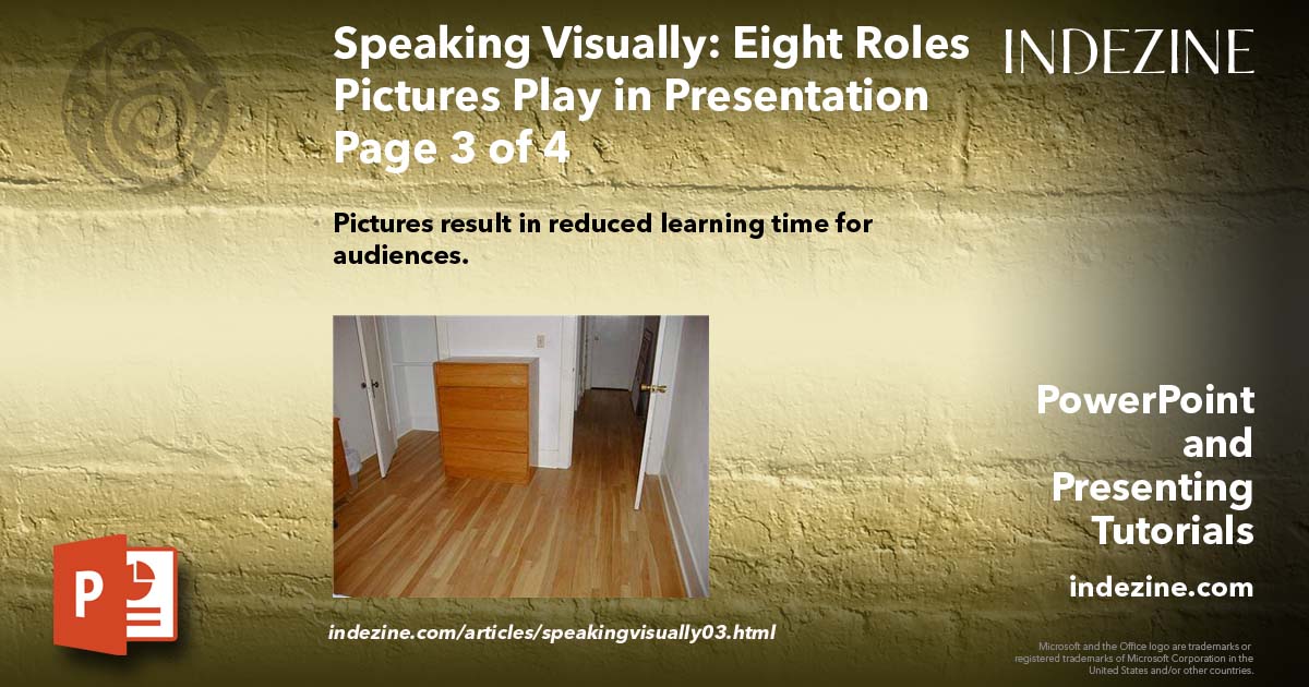 Speaking Visually: Eight Roles Pictures Play in Presentation Page 3 of 4
