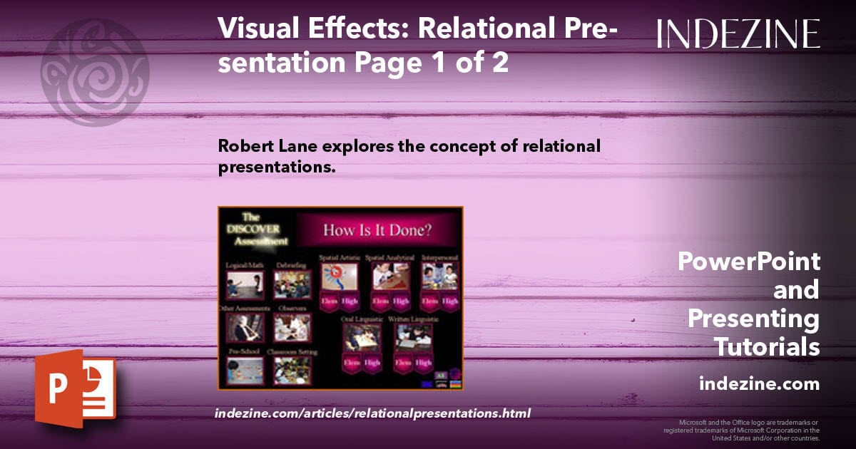 Visual Effects Relational Presentation Page 1 Of 2