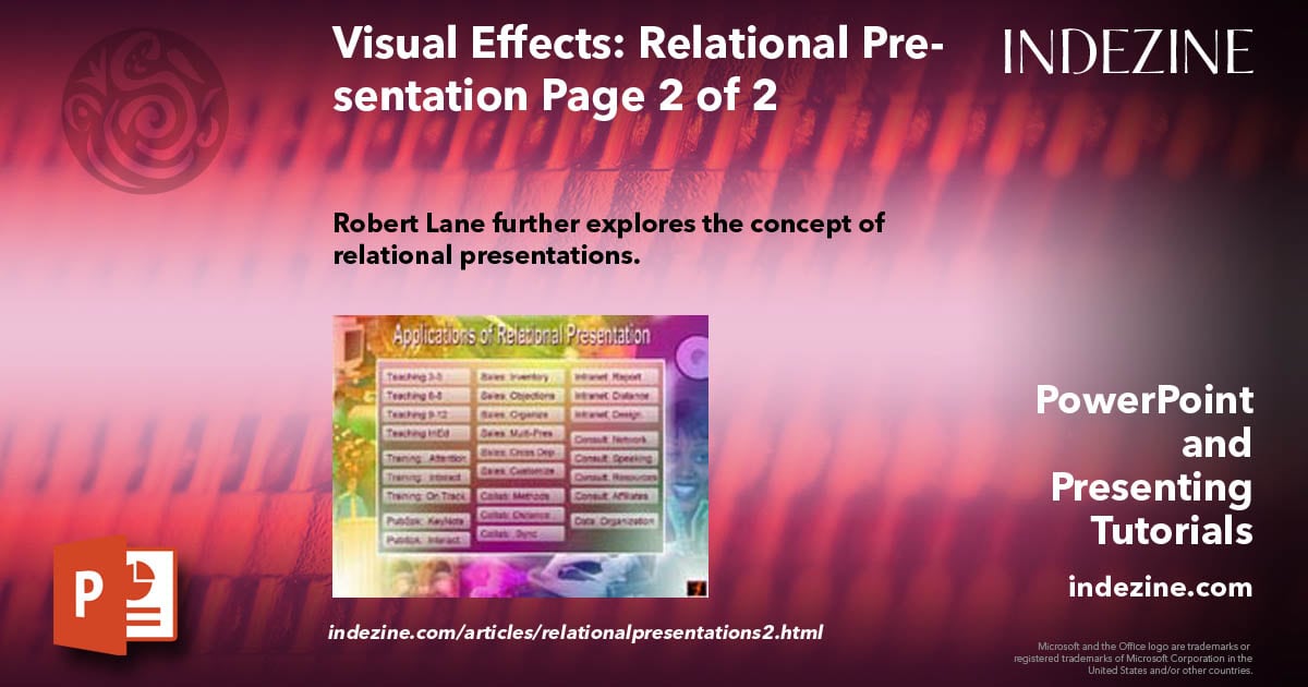 Visual Effects: Relational Presentation Page 2 of 2