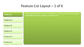Feature List 01 (Layout with Tabs)