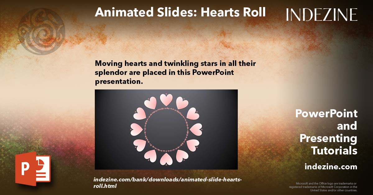 Animated Slides: Hearts Roll