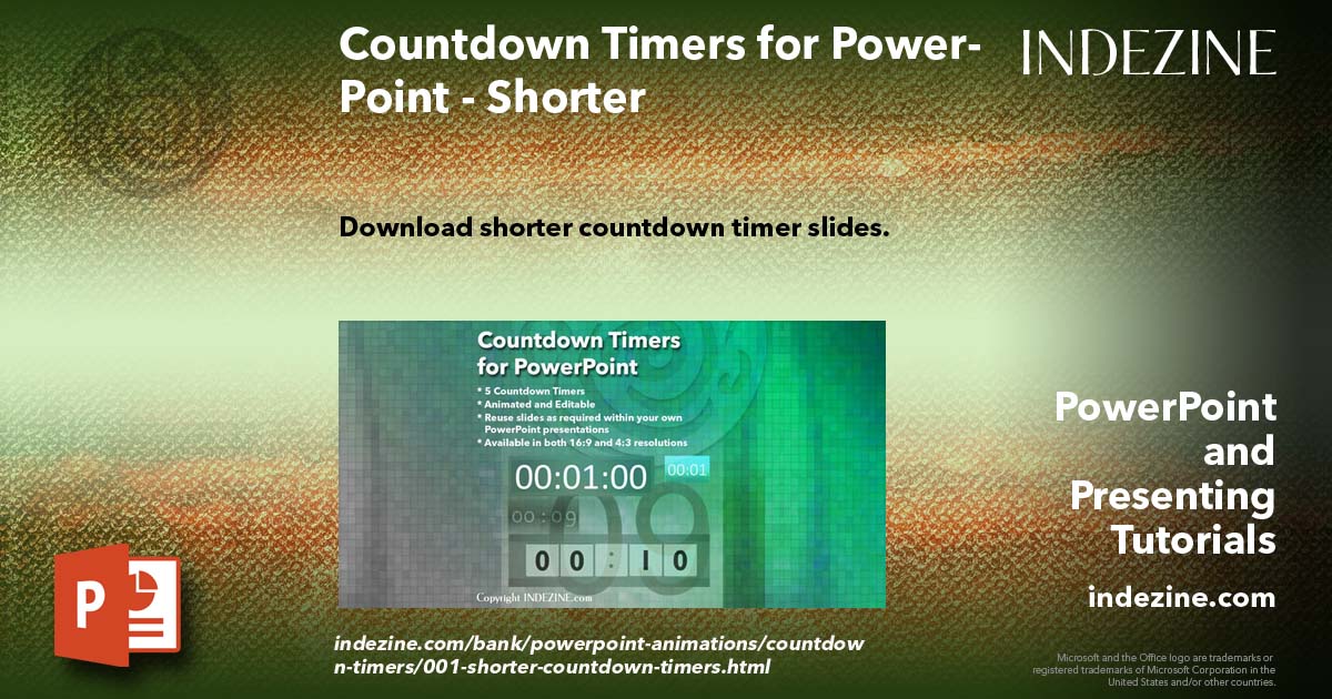 Countdown Timers for PowerPoint - Shorter