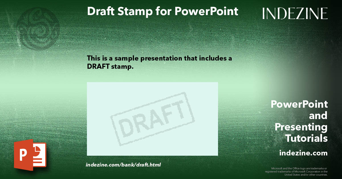 Draft Stamp for PowerPoint