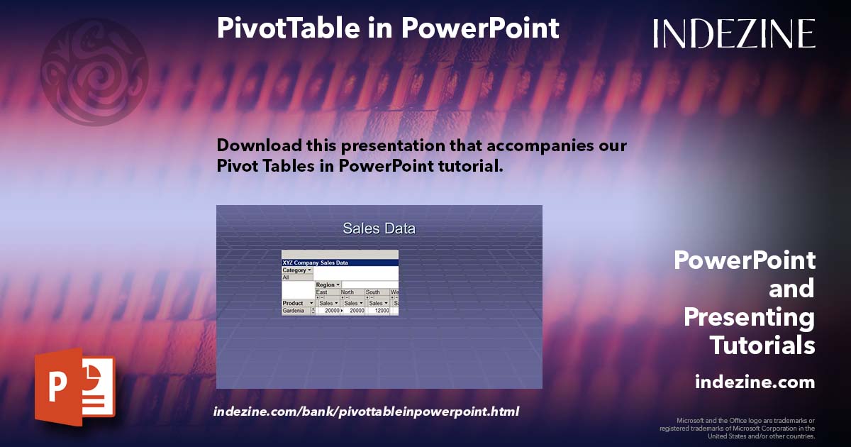 PivotTable in PowerPoint