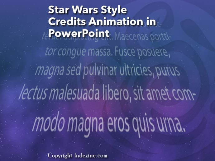 Star Wars Style Credits Animation in PowerPoint