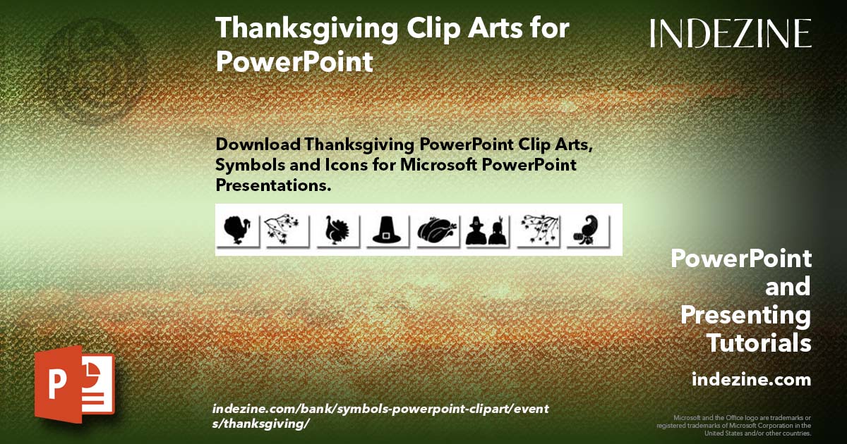 Thanksgiving Clip Arts for PowerPoint