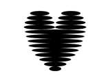Op-Art Heart Shapes for PowerPoint