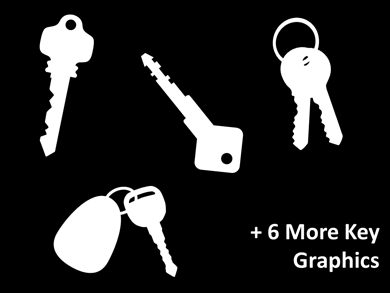 Key Graphics for PowerPoint (02 Contemporary Keys) | PowerPoint Graphics