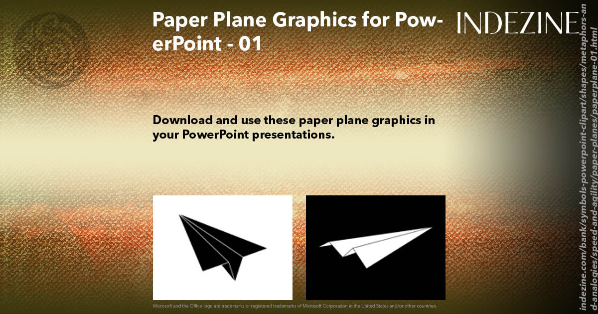 Paper Plane Graphics for PowerPoint - 01