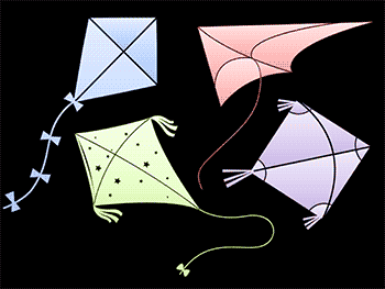 Kite Silhouette Graphics for PowerPoint