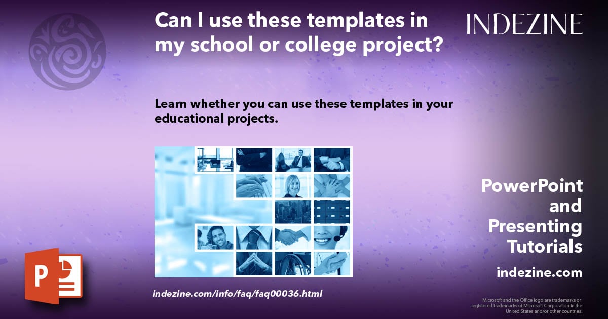 Can I use these templates in my school or college project?