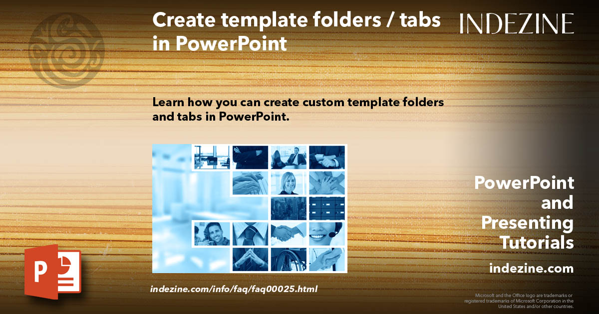 Create template folders / tabs in PowerPoint