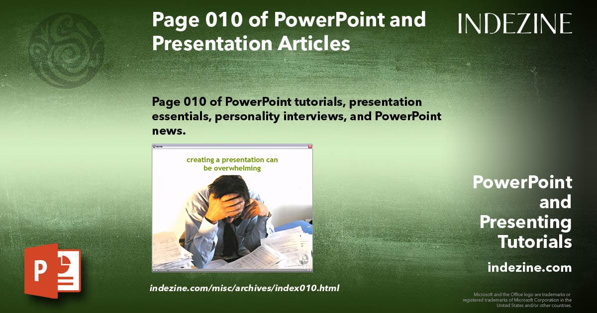 Page 010 of PowerPoint and Presentation Articles