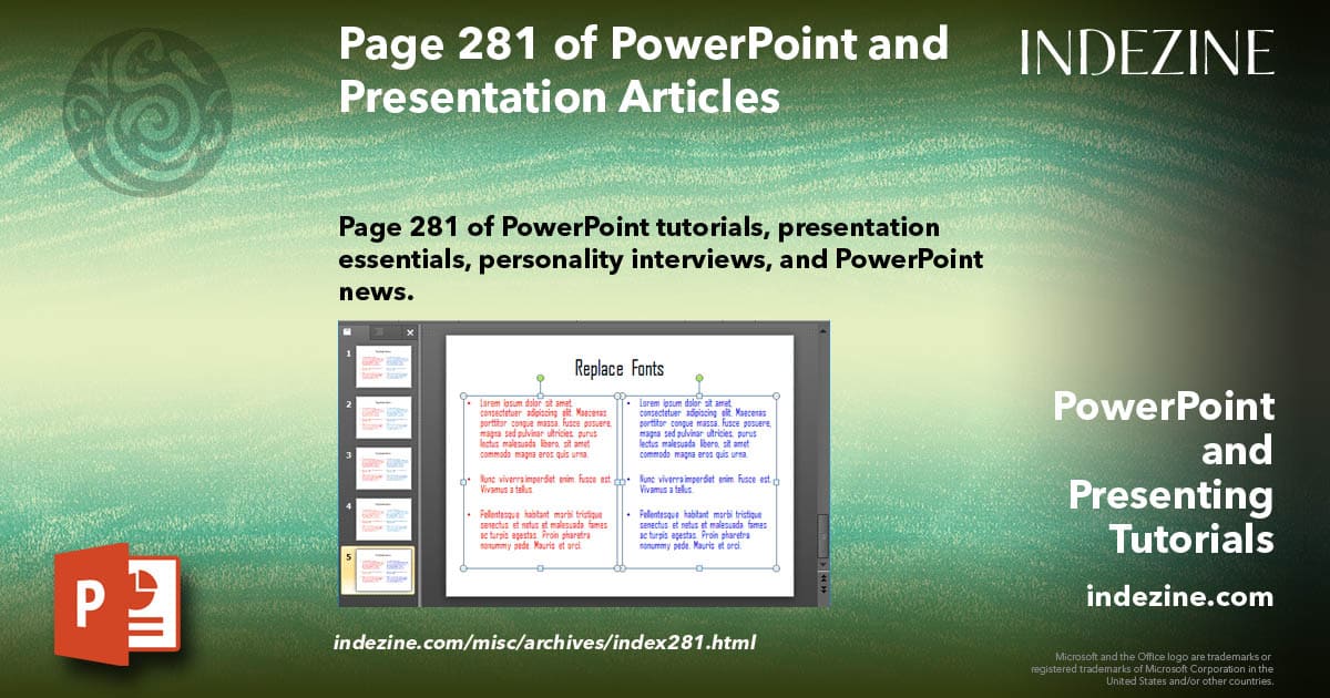 Page 281 of PowerPoint and Presentation Articles
