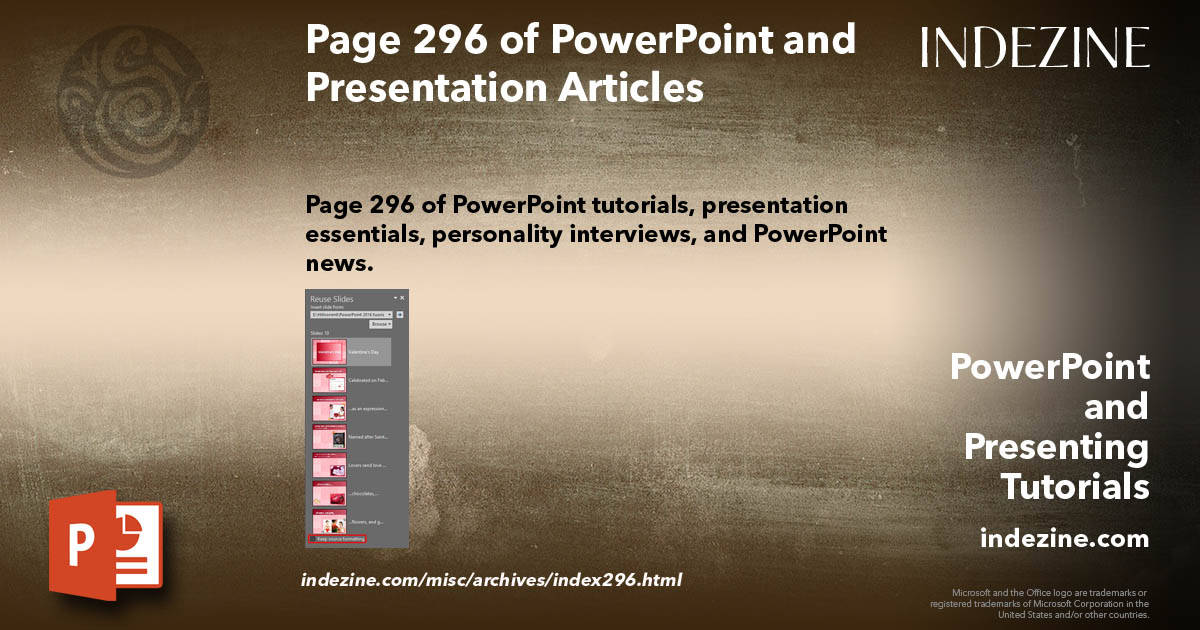 Page 296 of PowerPoint and Presentation Articles
