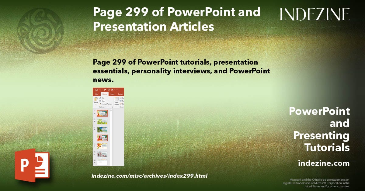 Page 299 of PowerPoint and Presentation Articles