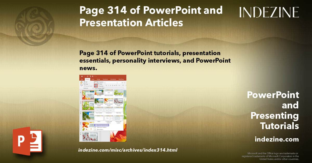 Page 314 of PowerPoint and Presentation Articles