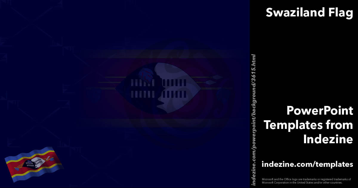 Swaziland Flag 01 PowerPoint Template