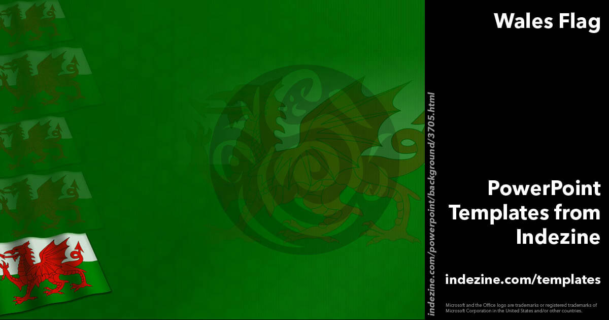 Wales Flag 01 PowerPoint Template