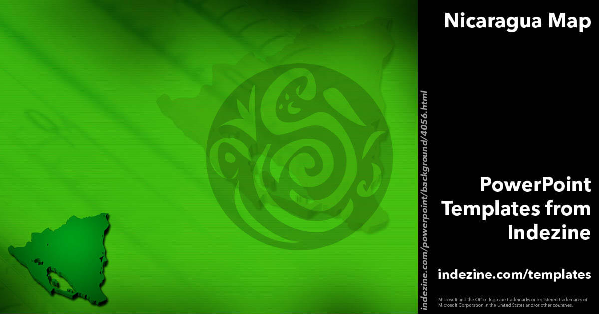 Nicaragua Map 01 PowerPoint Template