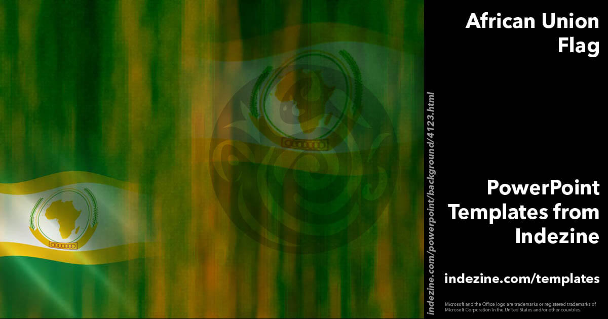 African Union Flag 01 PowerPoint Template