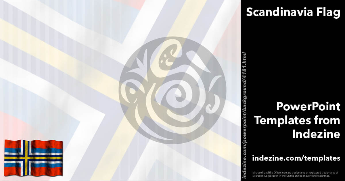 Scandinavia Flag 04 PowerPoint Template