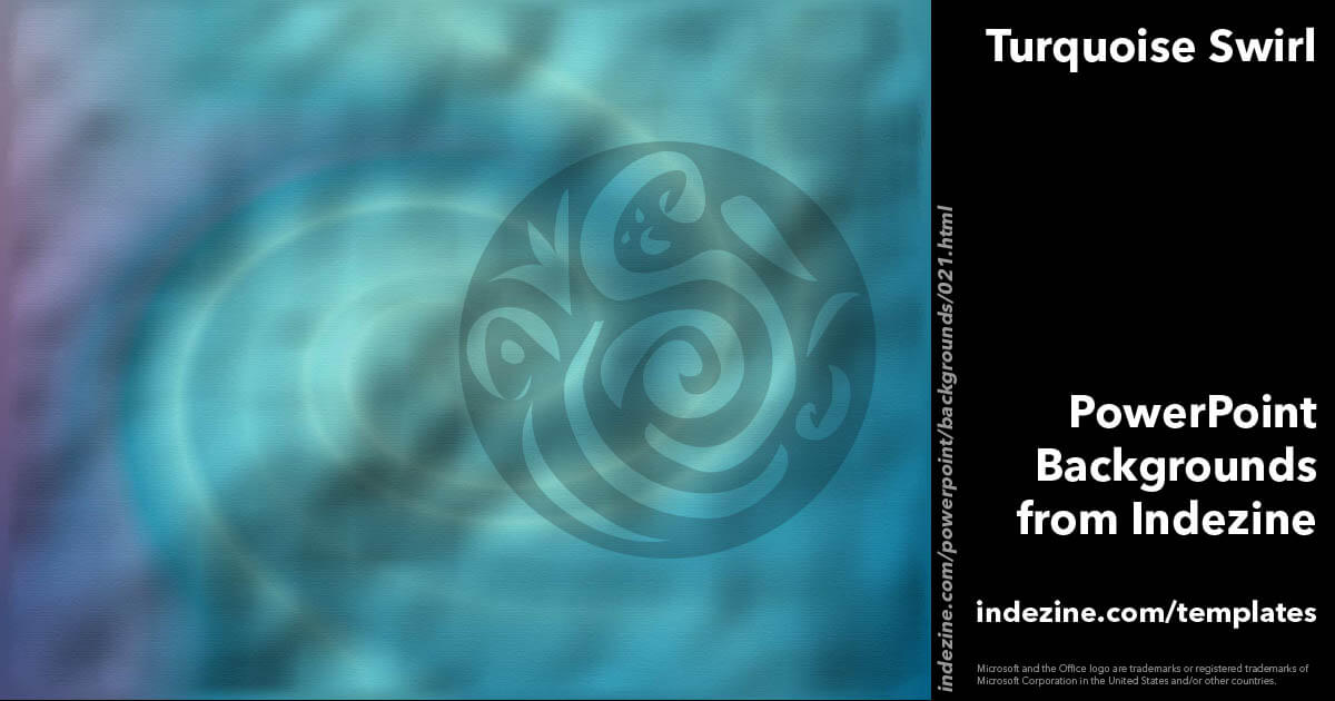 Turquoise Swirl PowerPoint Background