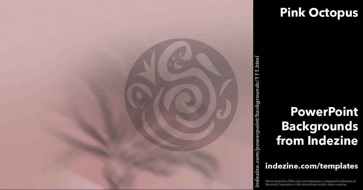 Pink Octopus PowerPoint Background