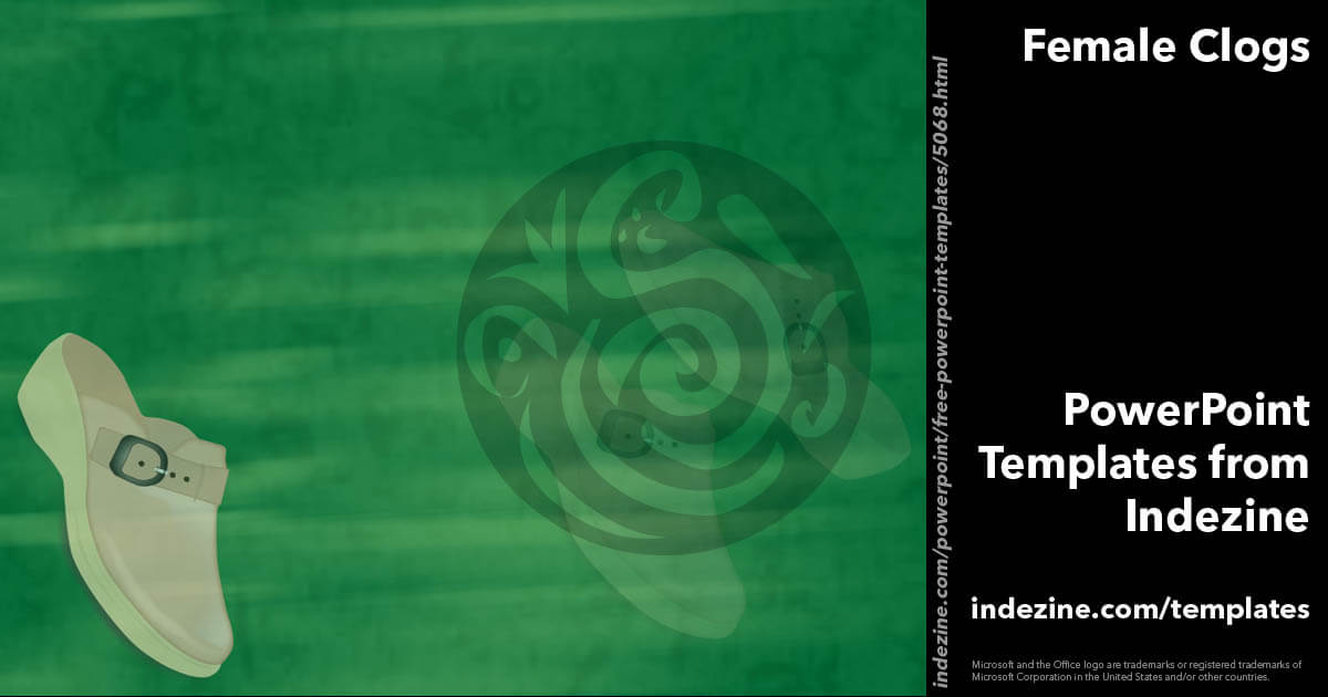 Female Clogs 03 PowerPoint Template