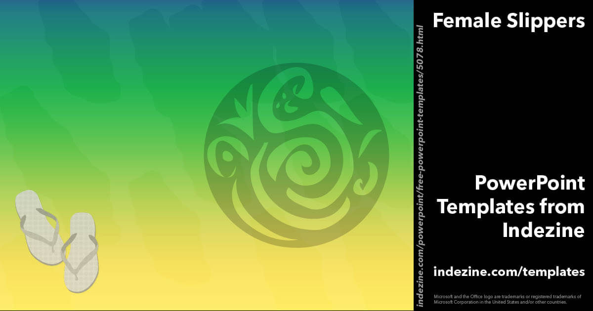 Female Slippers 01 PowerPoint Template