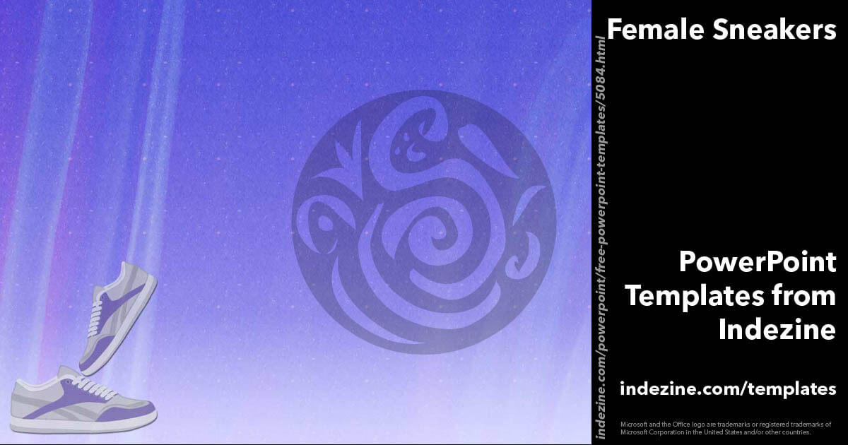 Female Sneakers 03 PowerPoint Template