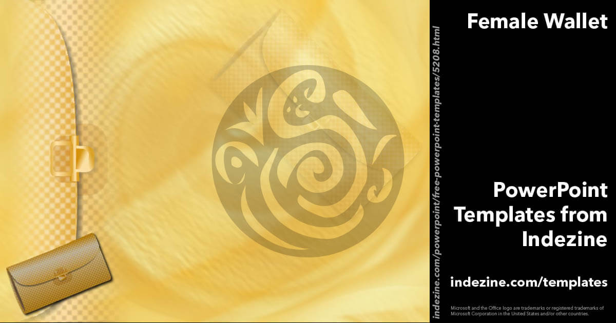 Female Wallet 03 PowerPoint Template