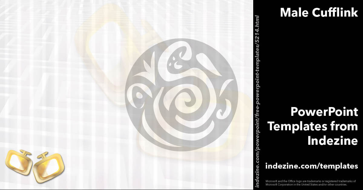 Male Cufflink 01 PowerPoint Template