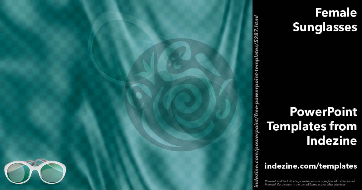 Female Sunglasses 02 PowerPoint Template