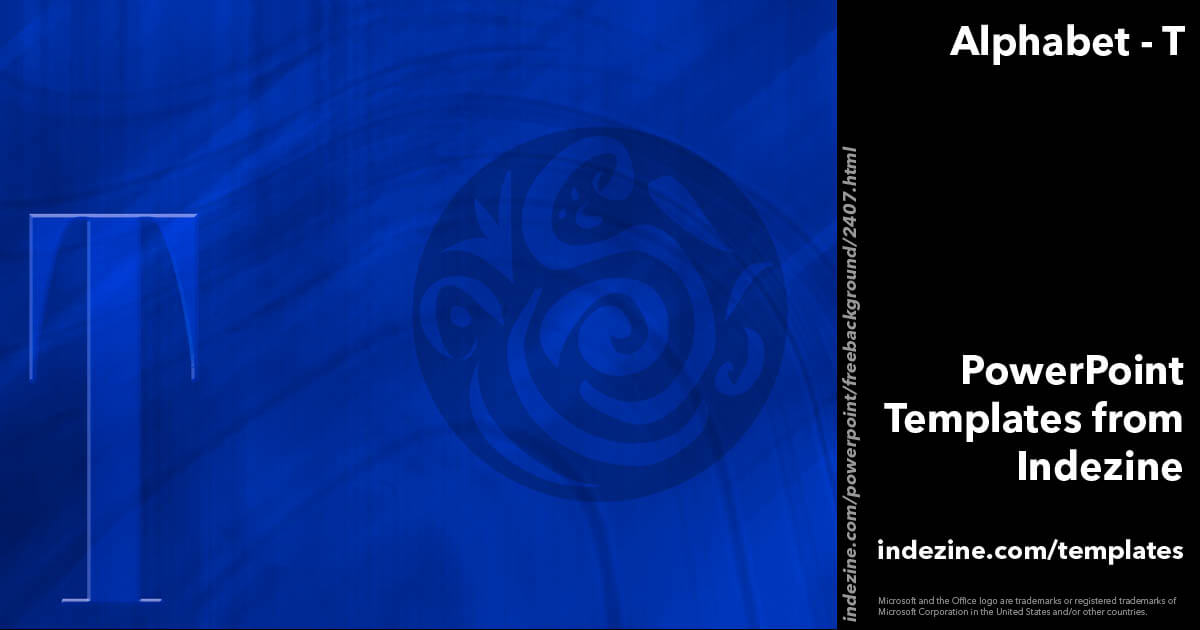Alphabet - T 01 PowerPoint Template