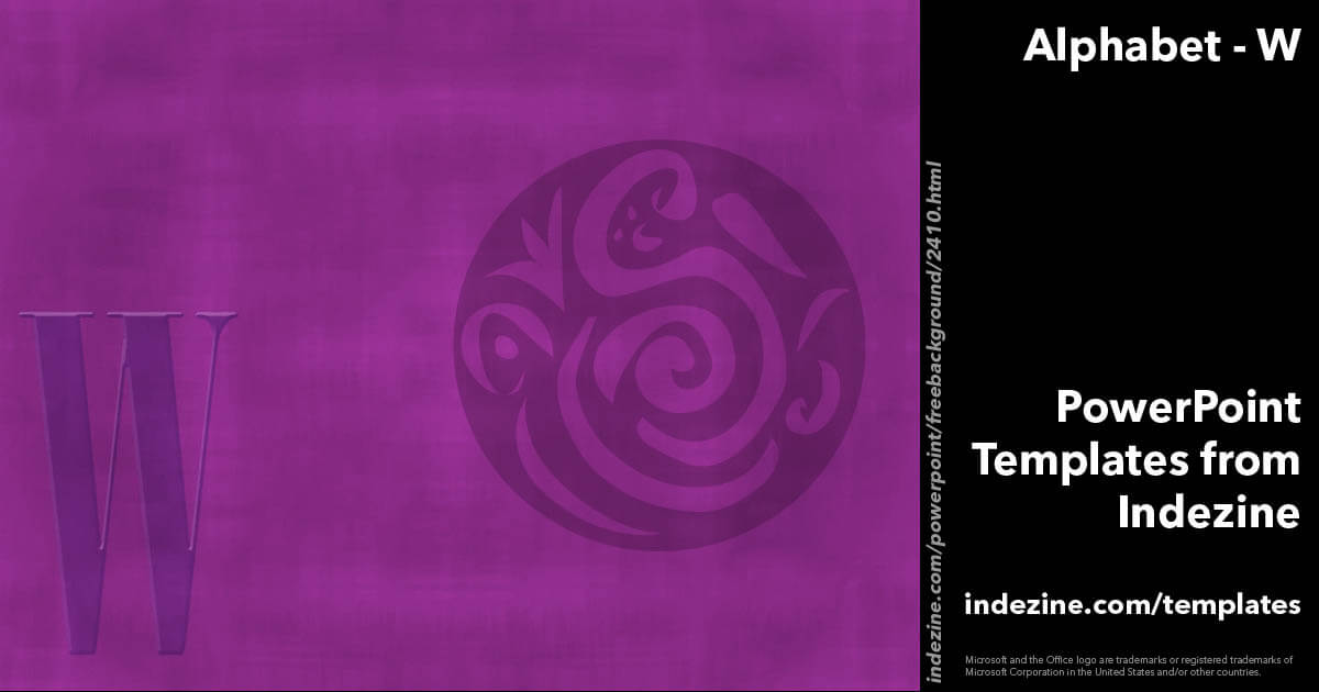 Alphabet - W 01 PowerPoint Template