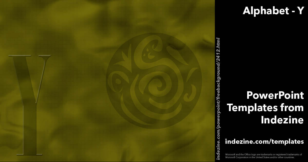 Alphabet - Y 01 PowerPoint Template