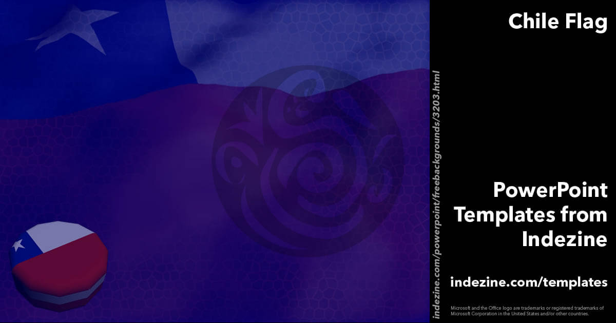 Chile Flag 05 PowerPoint Template