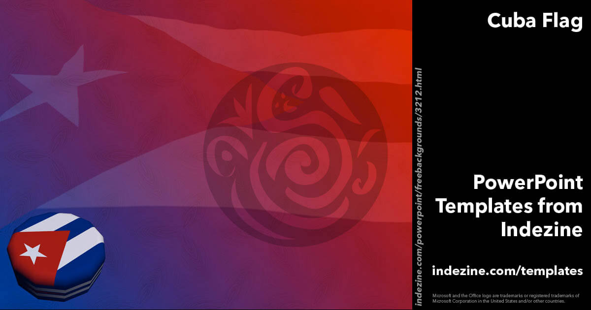 Cuba Flag 07 PowerPoint Template