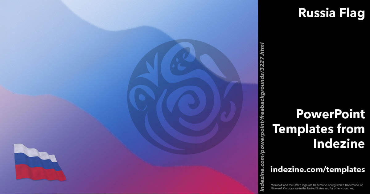 Russia Flag 07 PowerPoint Template