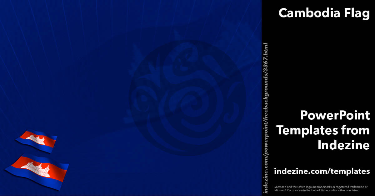 Cambodia Flag 01 PowerPoint Template