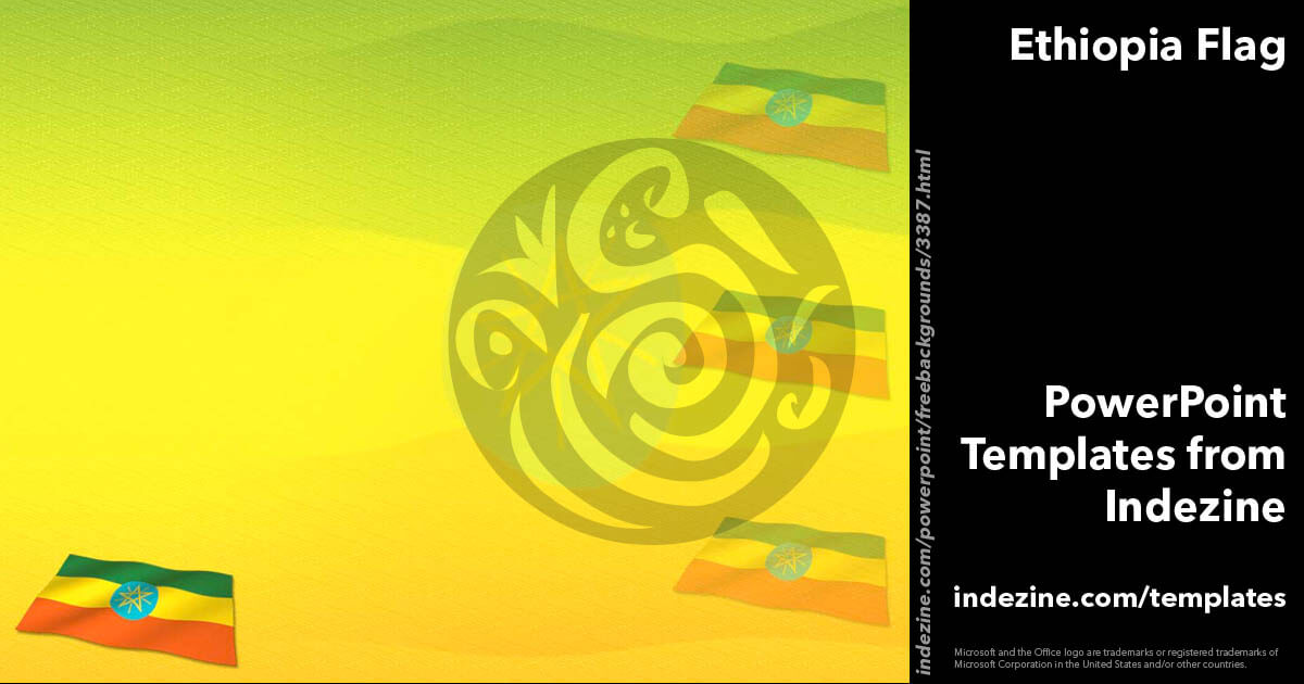 Ethiopia Flag 01 PowerPoint Template