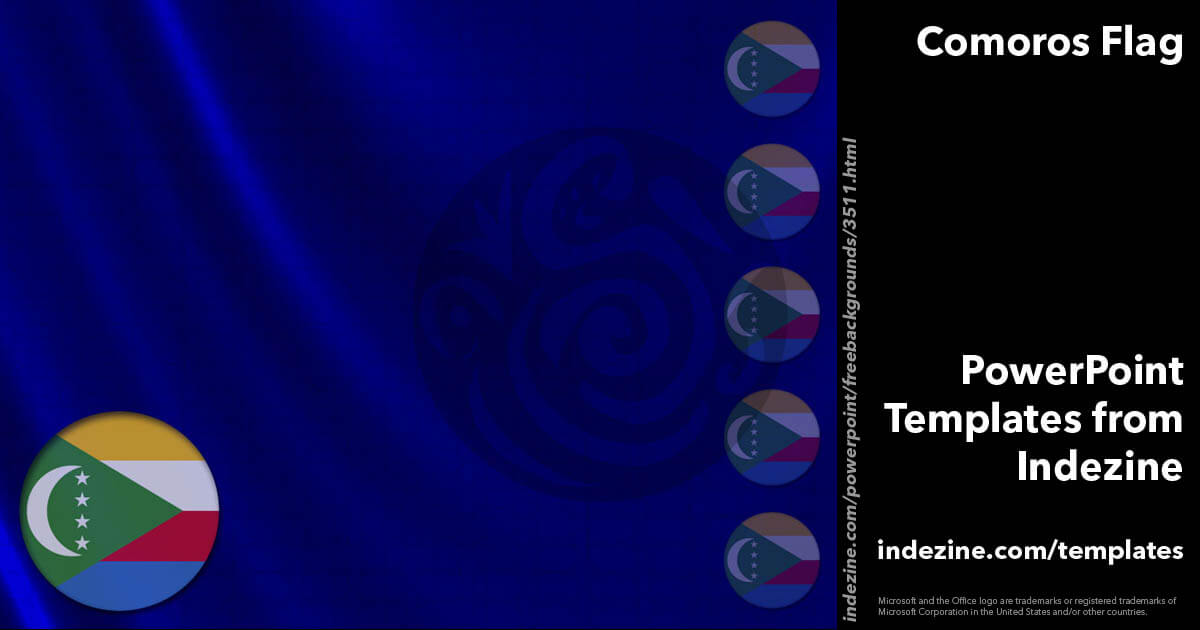 Comoros Flag 01 PowerPoint Template