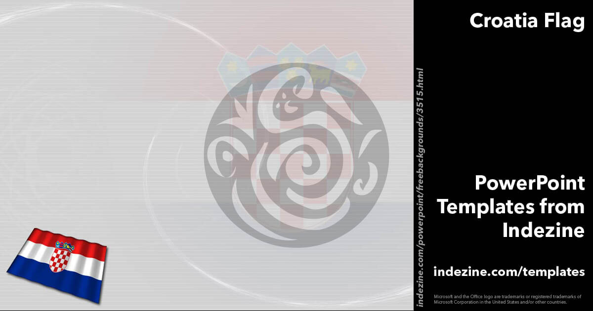 Croatia Flag 01 PowerPoint Template