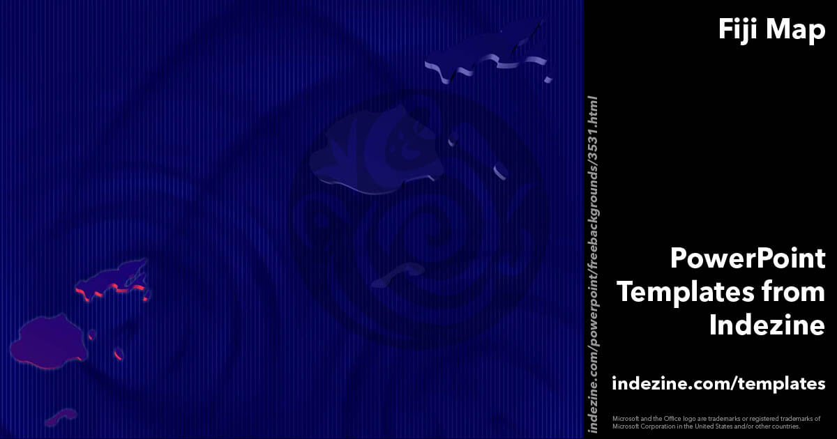 Fiji Map 01 PowerPoint Template