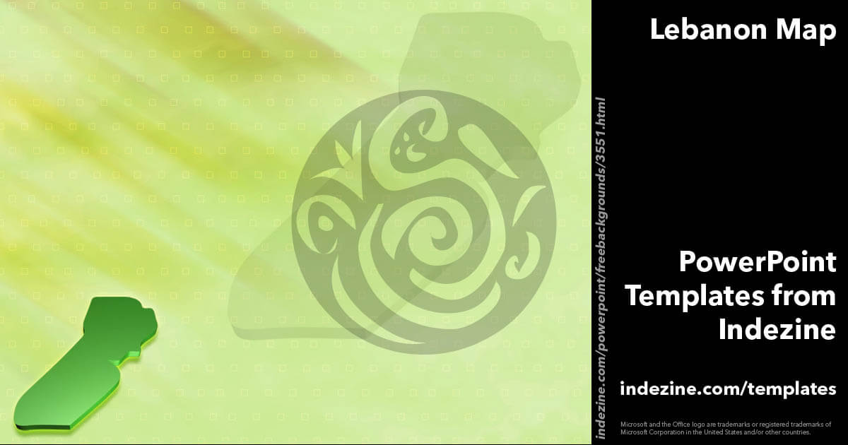 Lebanon Map 01 PowerPoint Template