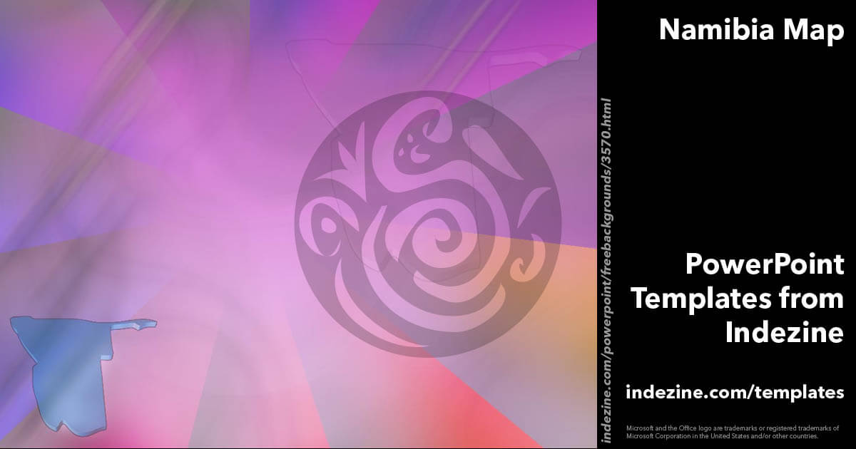 Namibia Map 01 PowerPoint Template